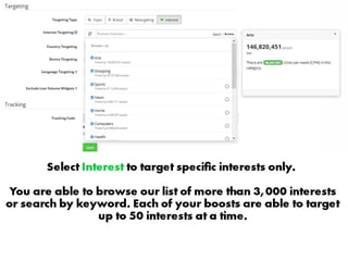Creating a Brand, Topic, or Interest Boost | PPT