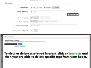 Creating a Brand, Topic, or Interest Boost | PPT
