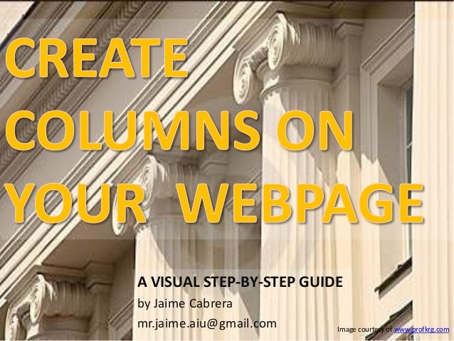 Create Columns on Your Webpage