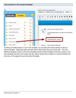Create content template | PDF