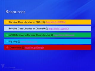 Create Cross Platform Apps with Portable Class Libraries | PPT