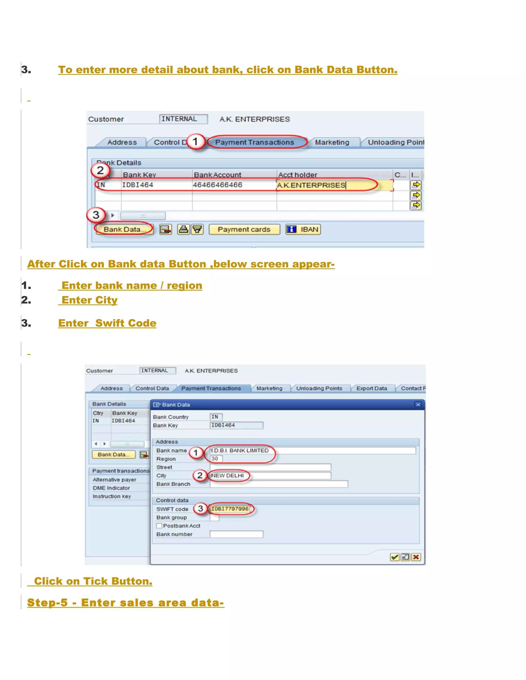Create customer master | DOC