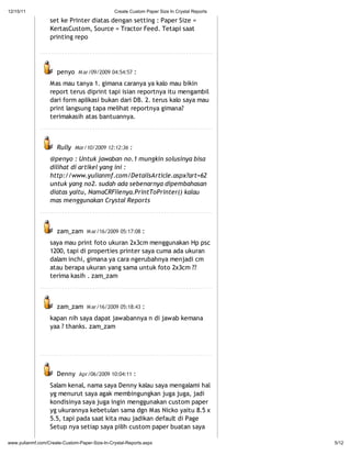 Create custom paper size in crystal reports | PDF