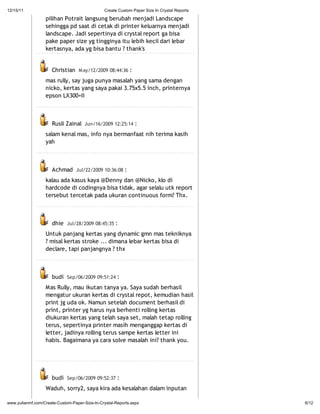 Create custom paper size in crystal reports | PDF