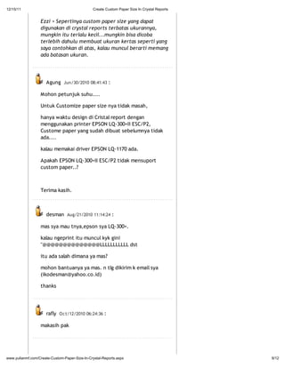 Create custom paper size in crystal reports | PDF