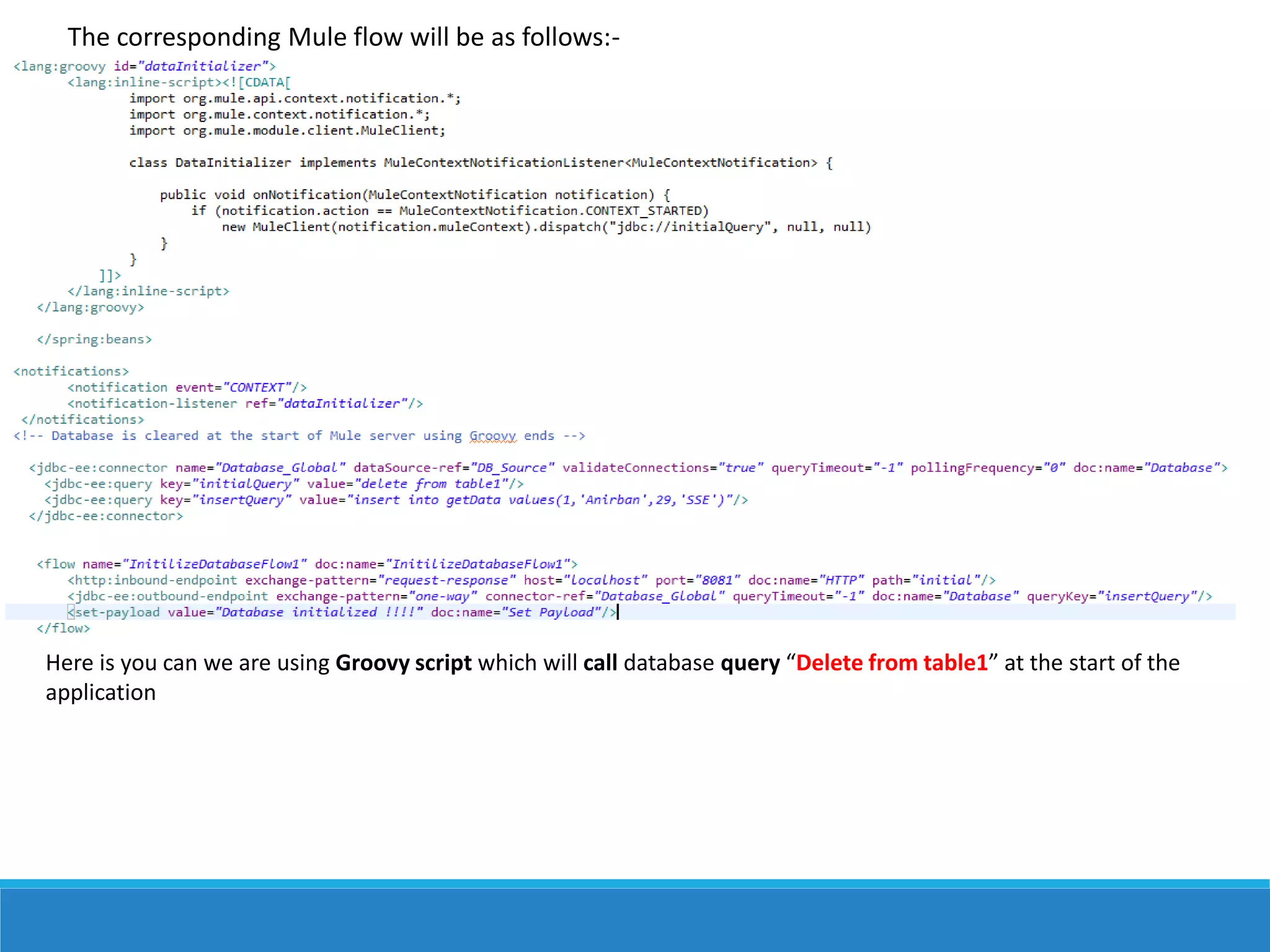 Create database with mule | PPT