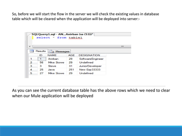 Create database with mule | PPT
