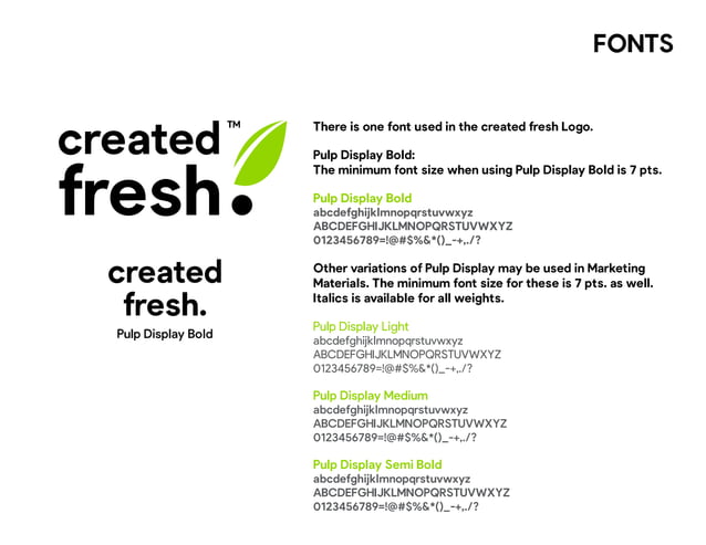 Created fresh Branding Guide | PPT