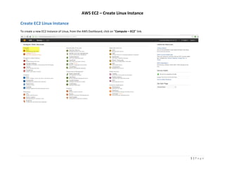 How To Create EC2 instance Linux Server | PDF