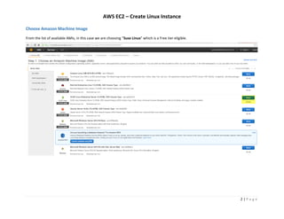 How To Create EC2 instance Linux Server | PDF | Cloud Computing | Internet