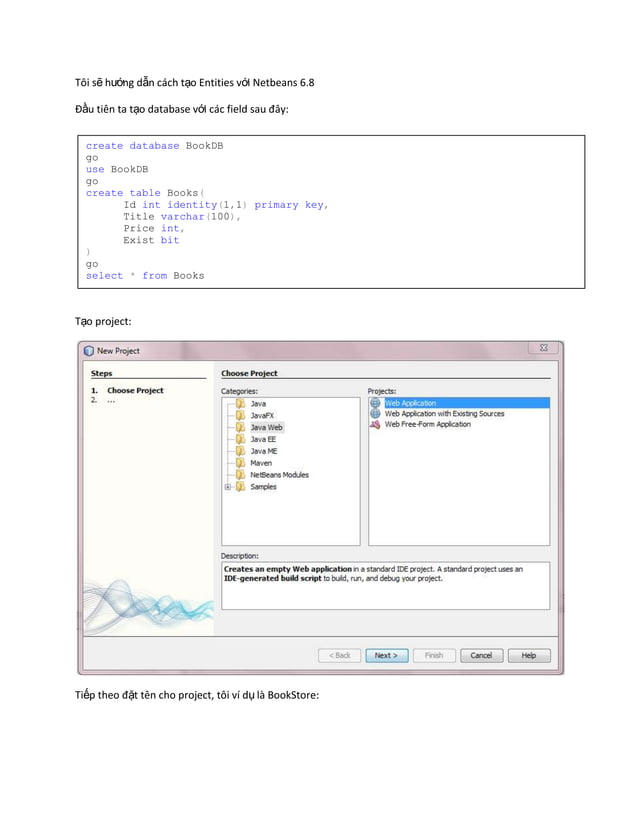 Create JPA, JSF with netbeans 6.8 | DOCX