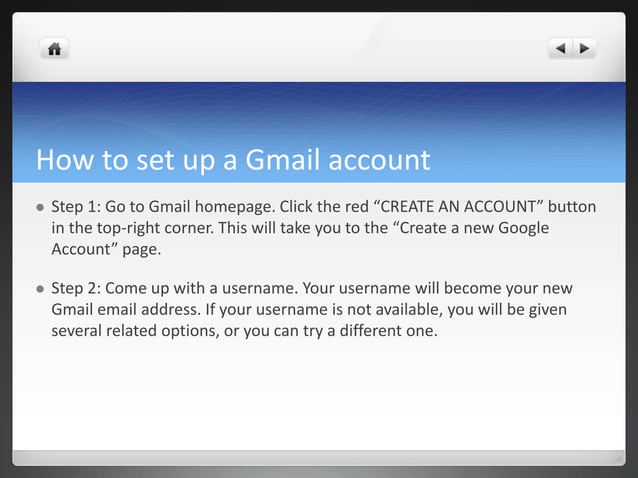 Create gmail account | PPTX