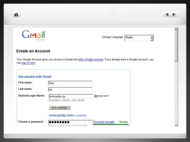 Create gmail account | PPTX