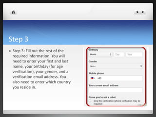 Create gmail account | PPTX