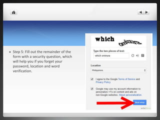 Create gmail account | PPTX