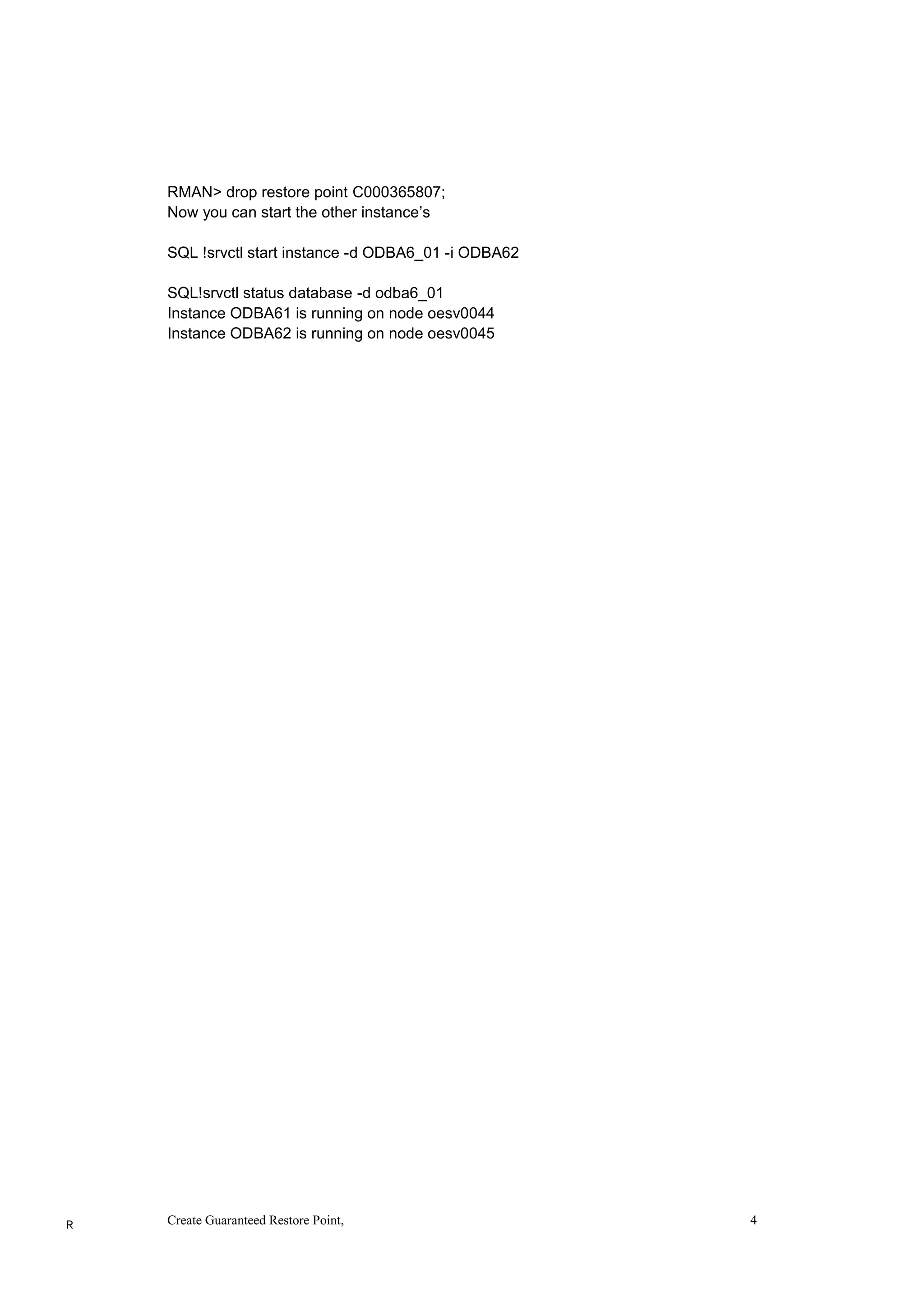 Create guaranteed restore point | DOCX