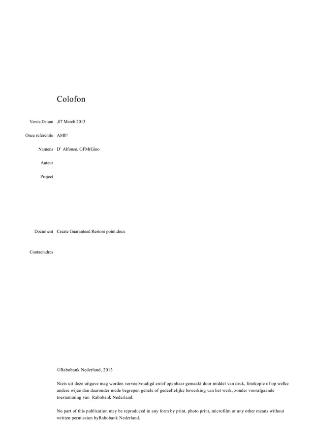 Create guaranteed restore point | PDF