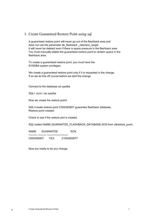 Create guaranteed restore point | DOCX
