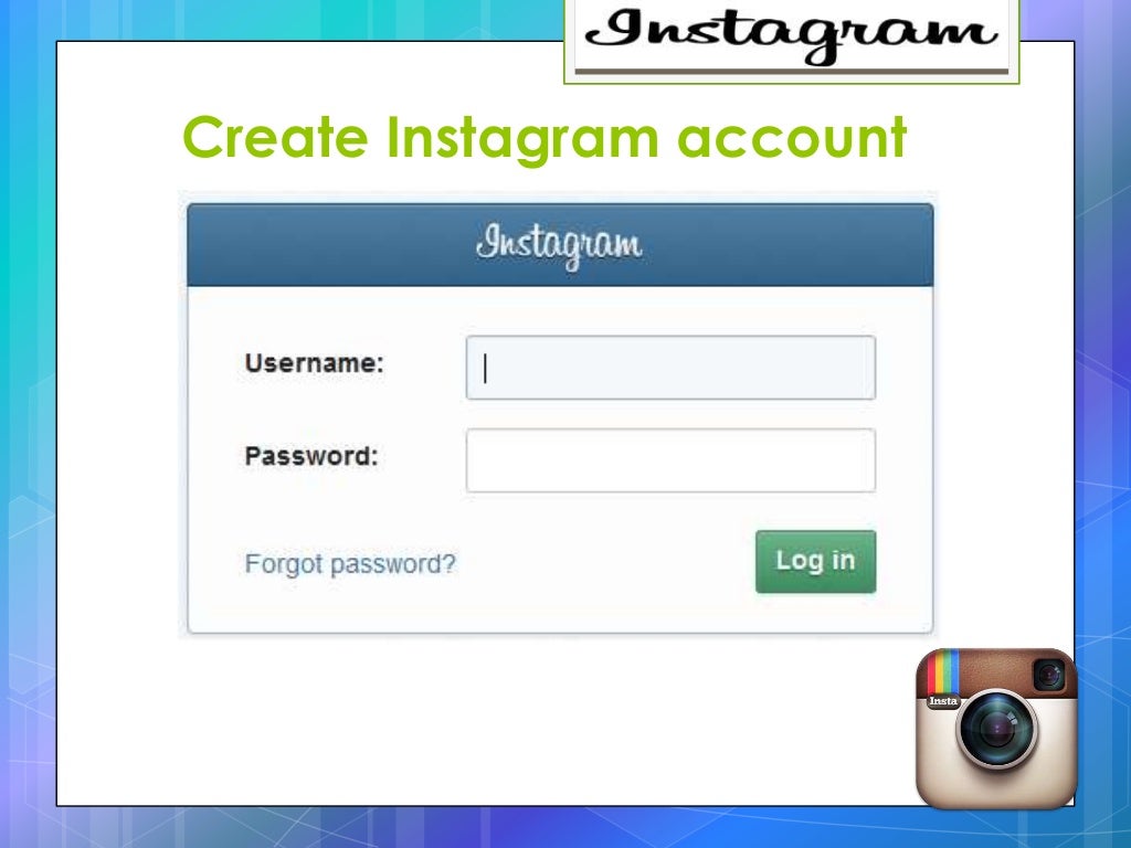 Create instagram account login sign up online