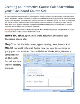 Create interactive calendar | PDF