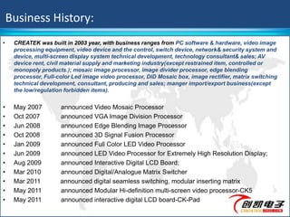 Createk History, Business License , Scale And Structure | PPT