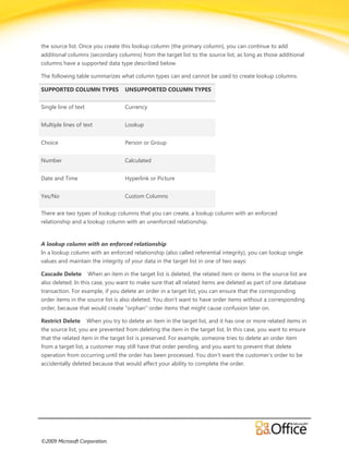 Create List Relationships by Using Unique and Lookup Columns - SharePoint 2010 - EPC Group | PDF