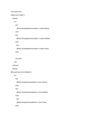 Create methods to_insert | DOCX