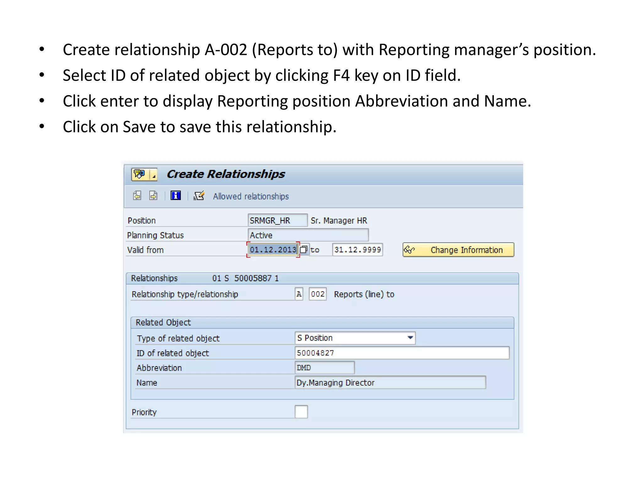 Create new position using action PQ13 in SAP | PPTX