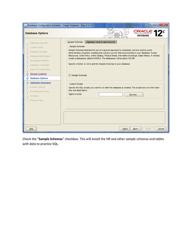 Create non-cdb (traditional) oracle database 12c on windows | PDF | Databases | Computer ...