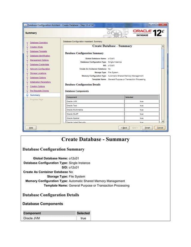 Create non-cdb (traditional) oracle database 12c on windows | PDF | Databases | Computer ...