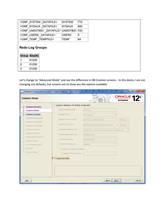 Create non-cdb (traditional) oracle database 12c on windows | PDF | Databases | Computer ...