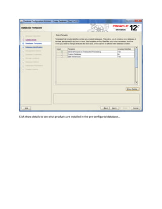 Create non-cdb (traditional) oracle database 12c on windows | PDF | Databases | Computer ...