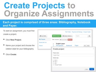 Create & organize projects | PPT