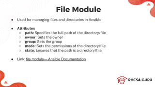 Create or Remove files and directories - RHCE.pdf