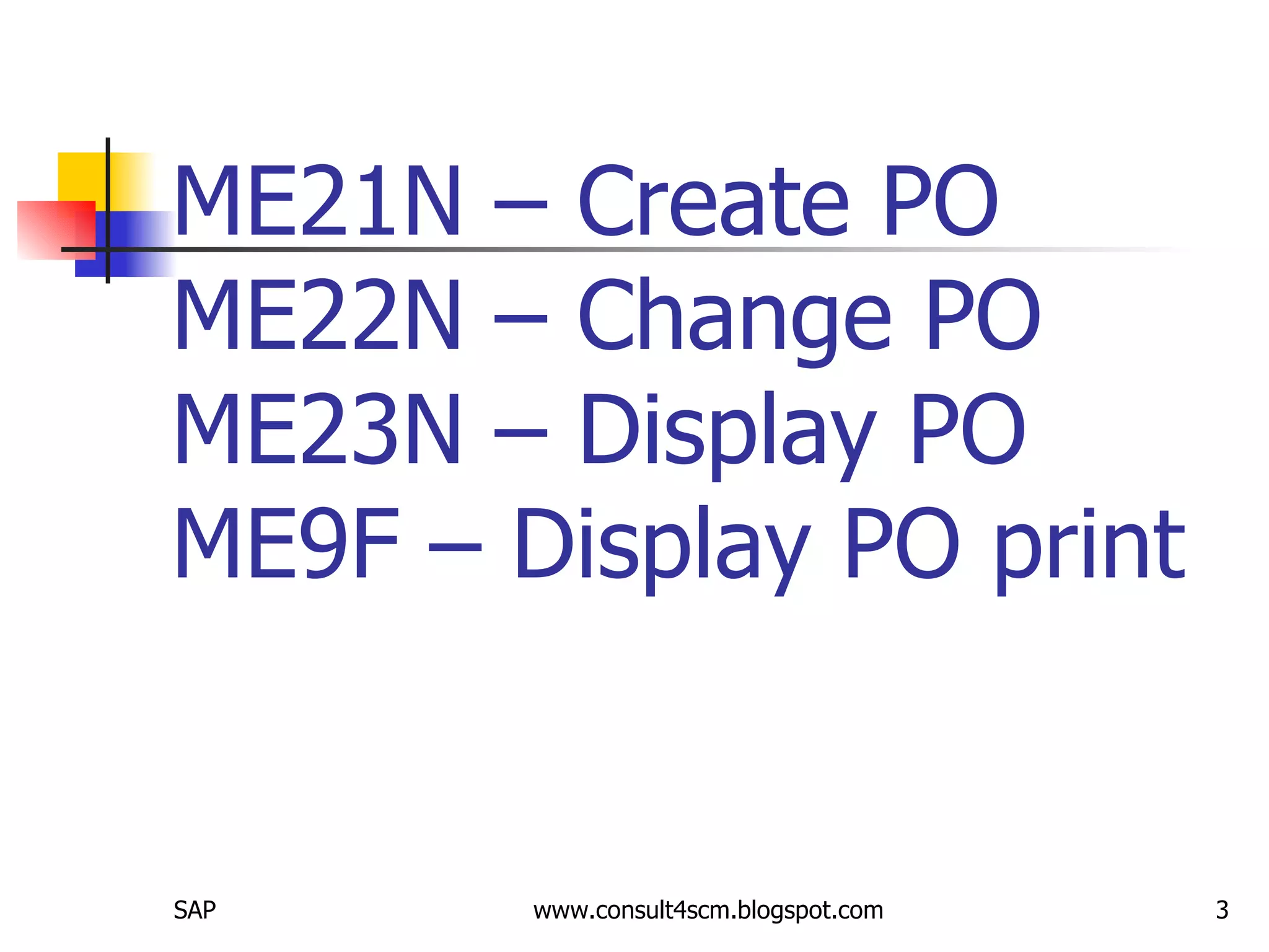 Create Purchase Order With Reference In Sap System | PPT