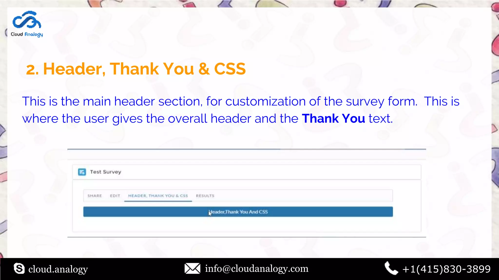 Create Questions with Survey force App | PPTX | Internet | Computing