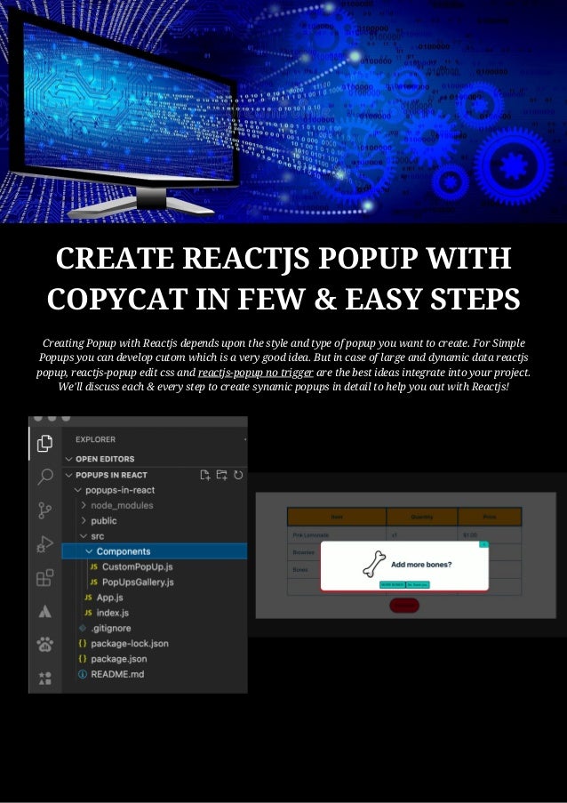 Create Reactjs Popup With Copycat in Few & Easy Steps.pdf Create Reactjs Popup With Copycat in Few & Easy Steps.pdf