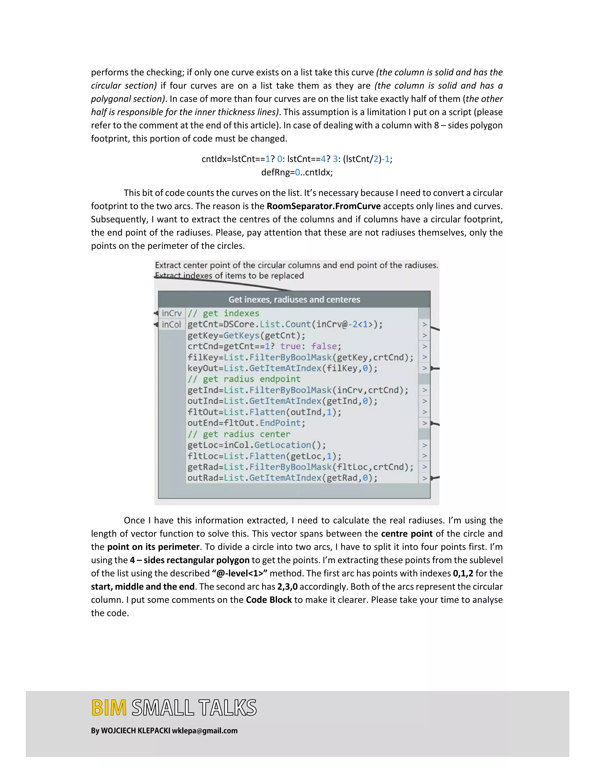 Create room separations lines for the structure columns | PDF