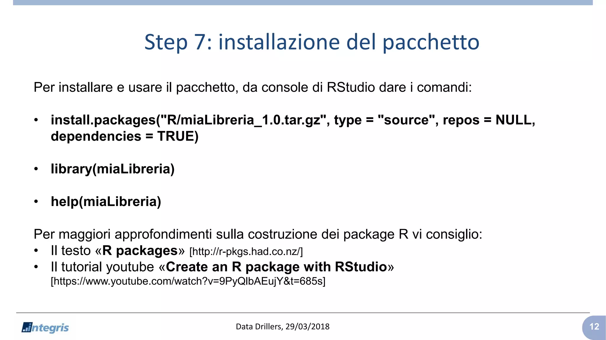 Create R package with RStudio | PPT | Free Download