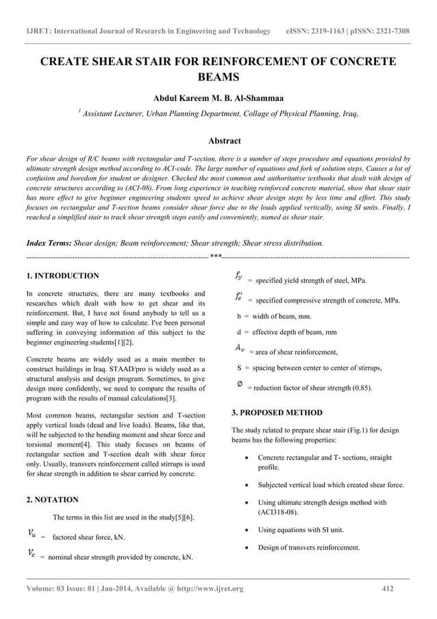Create shear stair for reinforcement of concrete beams | PDF | Civil Engineering Industry ...