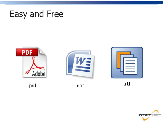 CreateSpace Overview of Independent Publishing | PPT