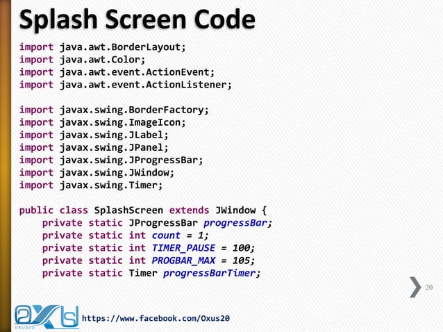 Create Splash Screen with Java Step by Step | PPT
