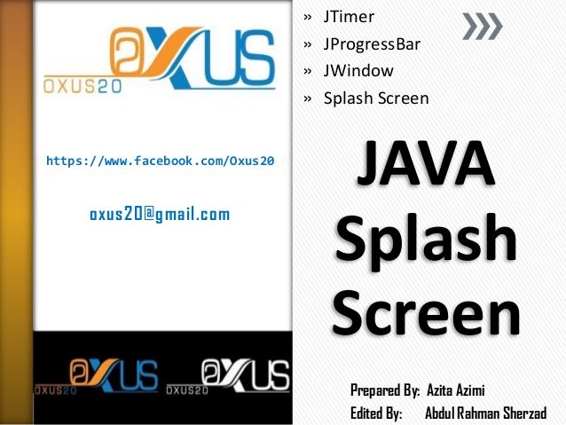 Create Splash Screen with Java Step by Step