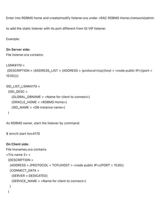 Create Static Listener SI _ RAC Duplication.pdf