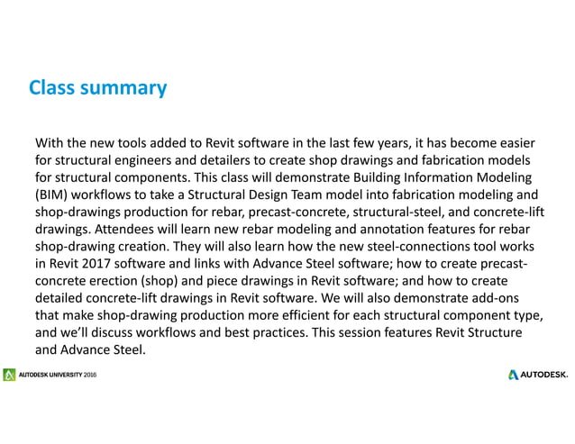 Create Structural Shop Drawings for Concrete, Precast, and Steel ...