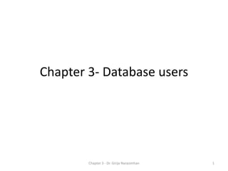 Create user database management security | PPT