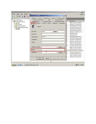 Create user account in exchange server 2003 part 03 | PDF