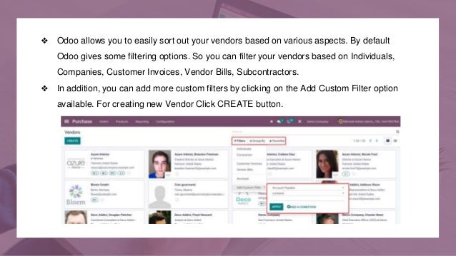 Create Vendor in Odoo 15 | PPTX