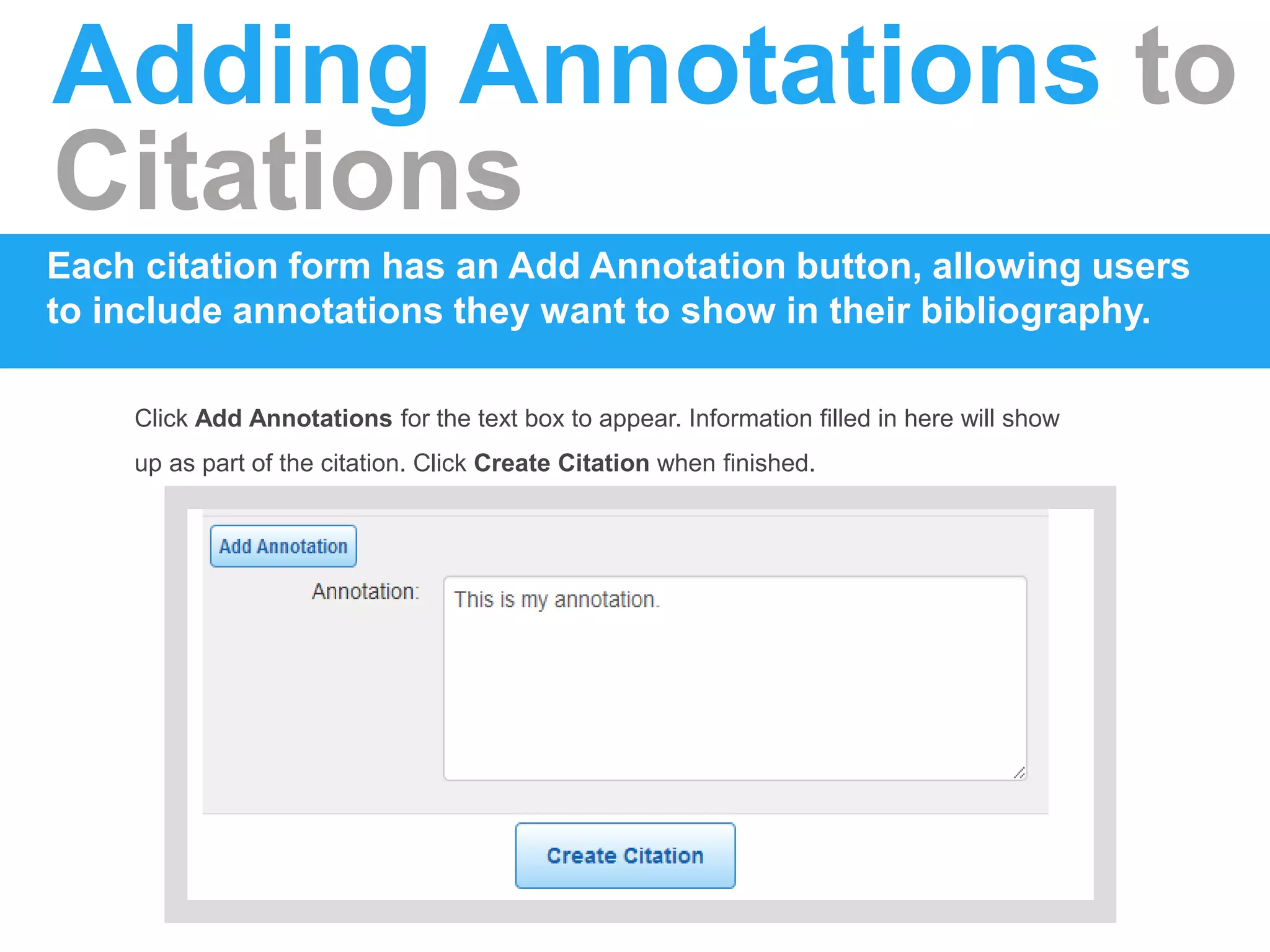 Create & view citations and annotations | PPT