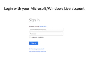 Login System with Windows/Microsoft Live using OAuth php and mysql | PPT